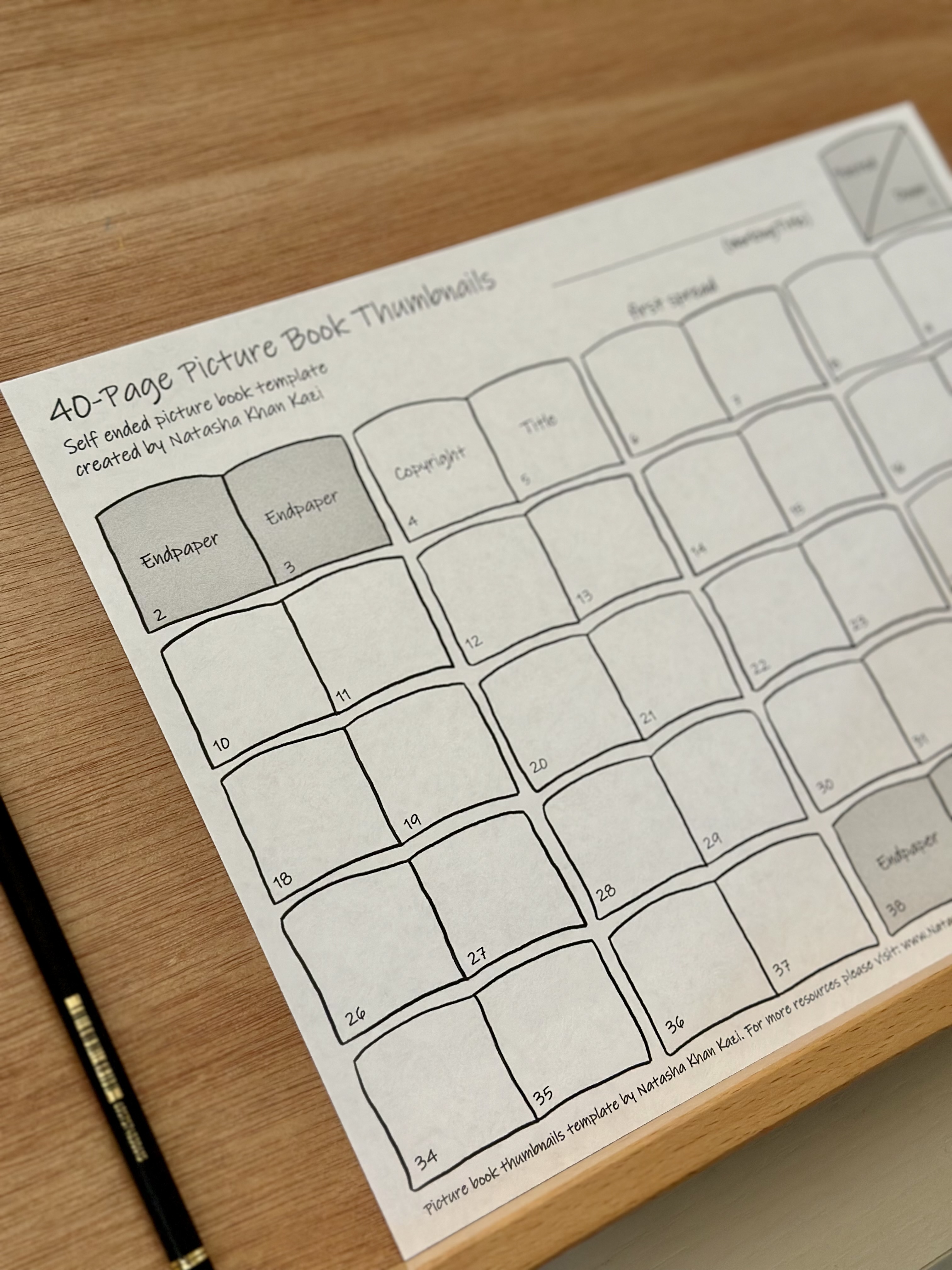 Free Printable: 40-page Picture Book Thumbnails – NATASHA KHAN KAZI