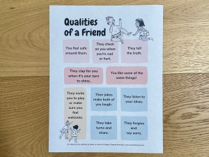 Free Printable: Qualities of a Friend Poster – NATASHA KHAN KAZI
